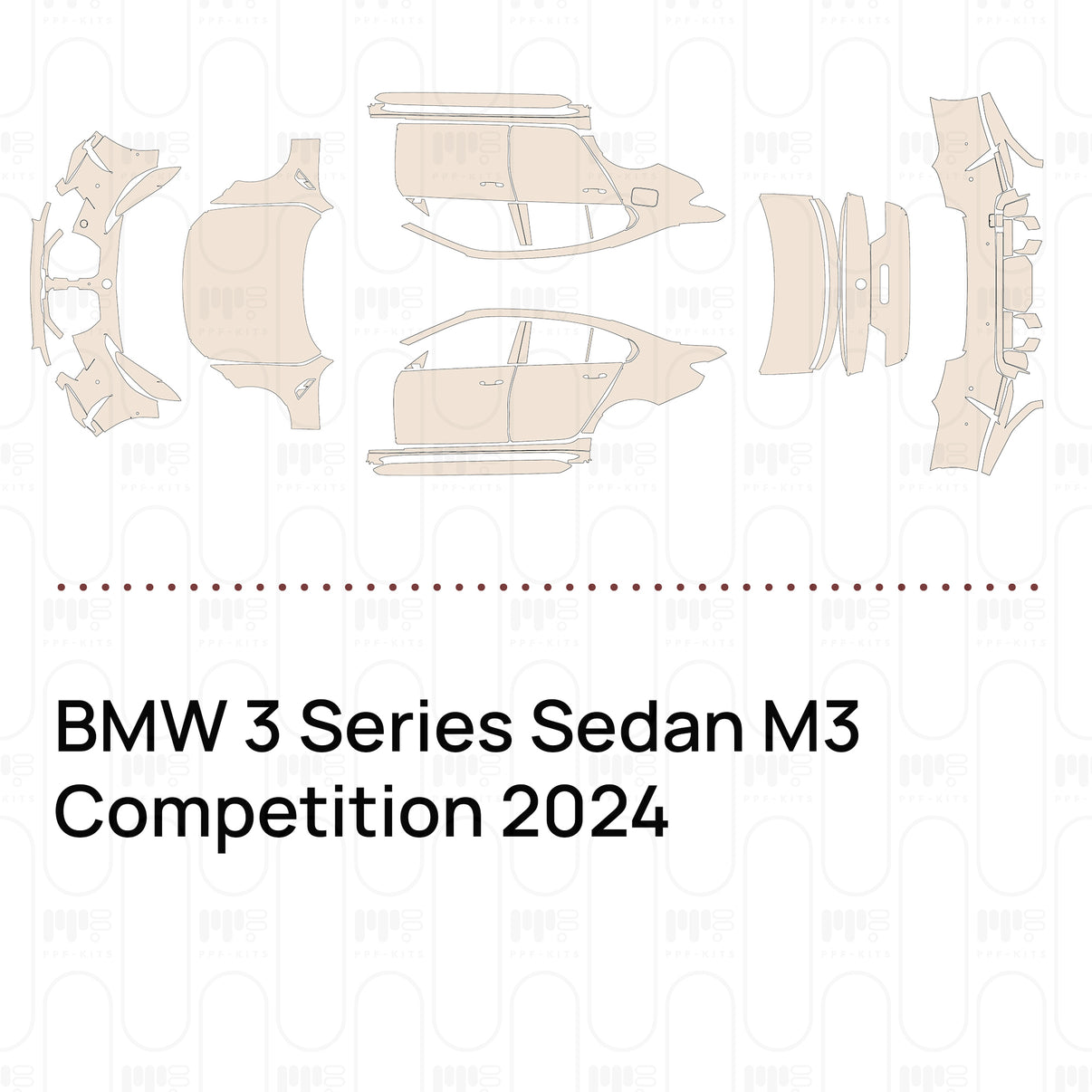 Pre-Cut Paint Protection Film PPF for BMW 3 Series Sedan M3 Competition ...