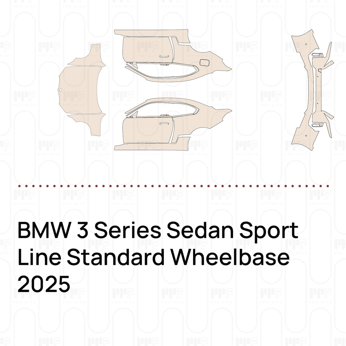 Pre-Cut Paint Protection Film PPF for BMW 3 Series Sedan Sport Line ...