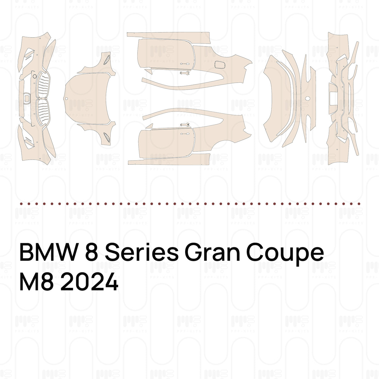 Pre-Cut Paint Protection Film PPF for BMW 8 Series Gran Coupe M8 2024 ...