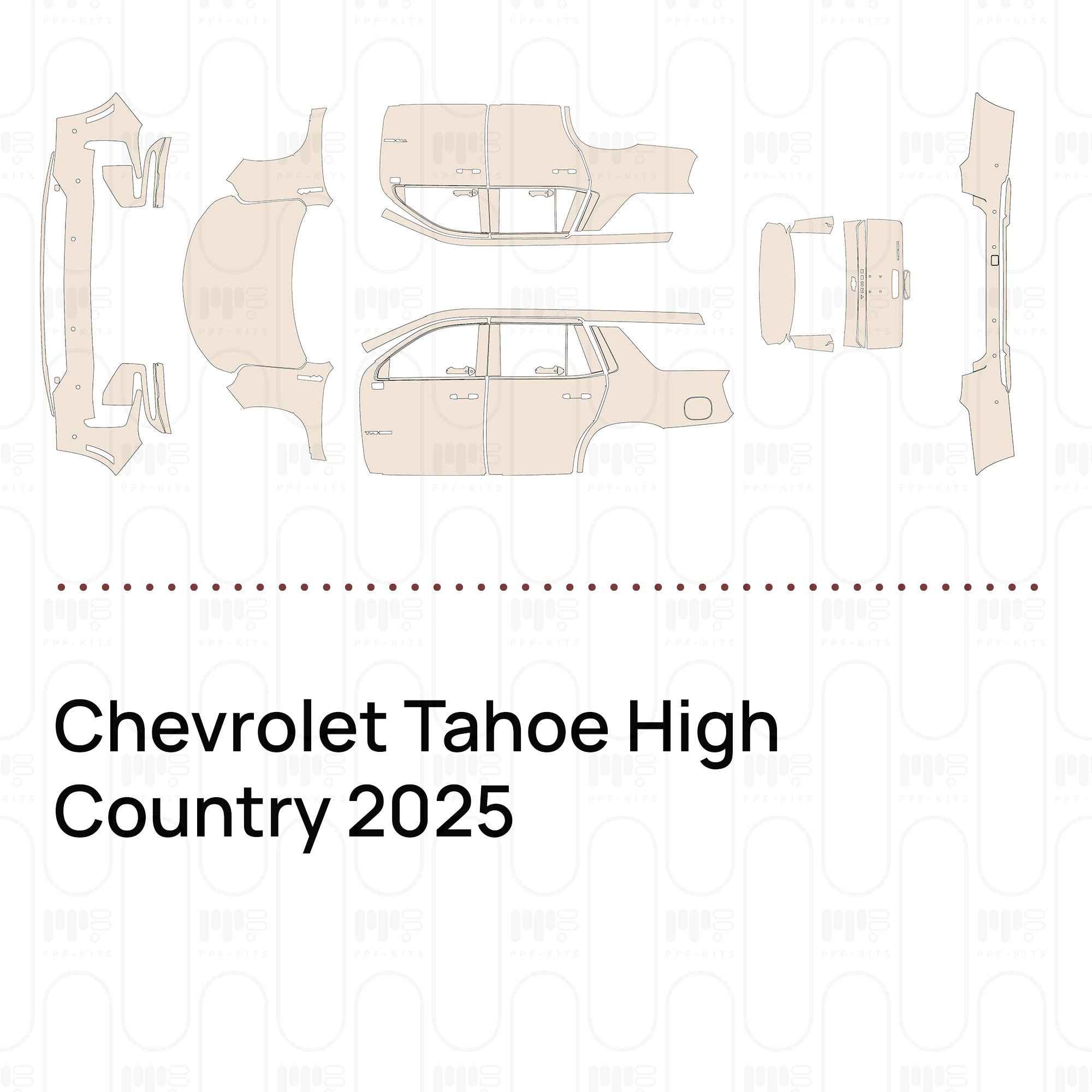 Pre-Cut Paint Protection Film PPF for Chevrolet Tahoe High Country 2025 ...