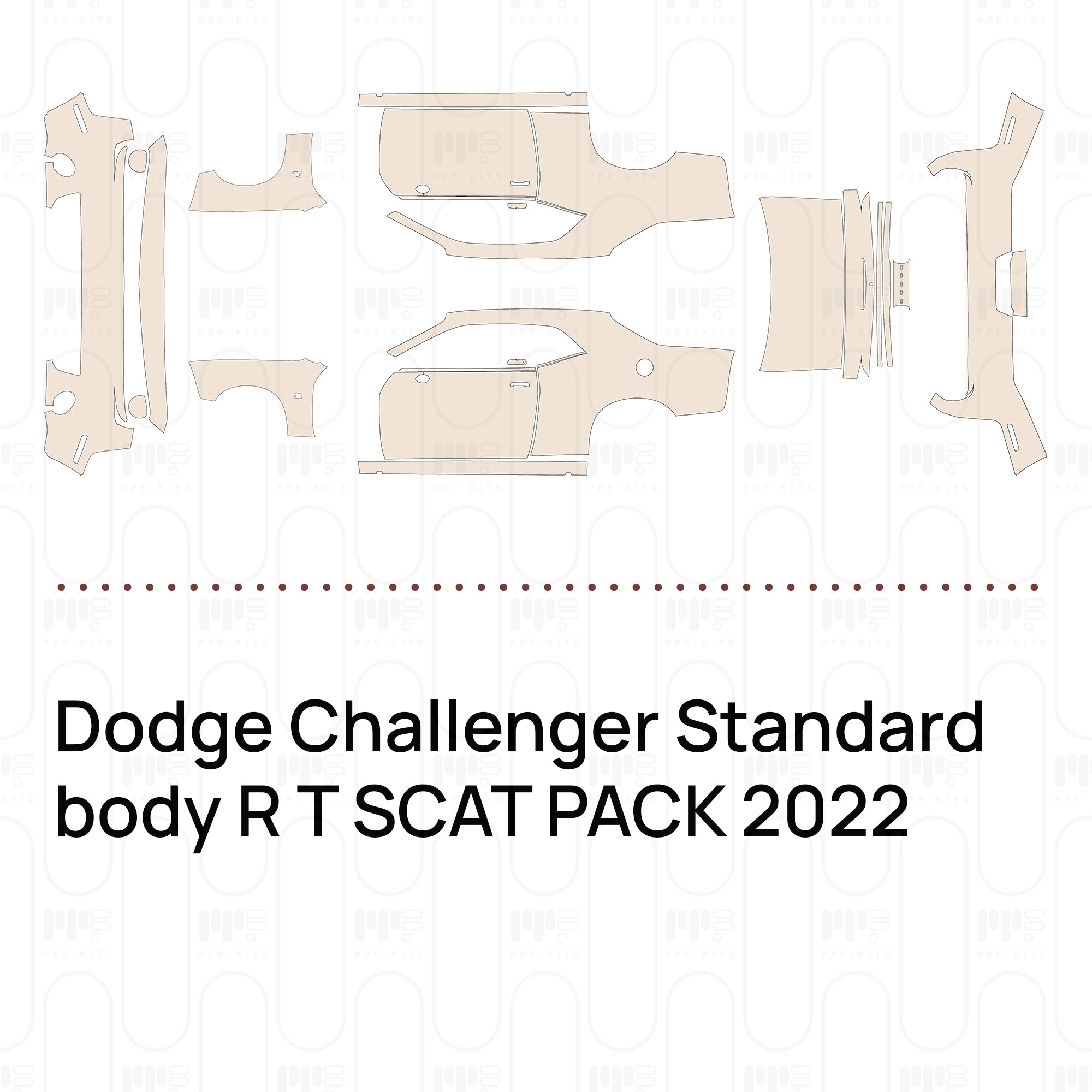 PPF precortado Dodge Challenger Standard body R/T SCAT PACK 2022 – PPF-Kits