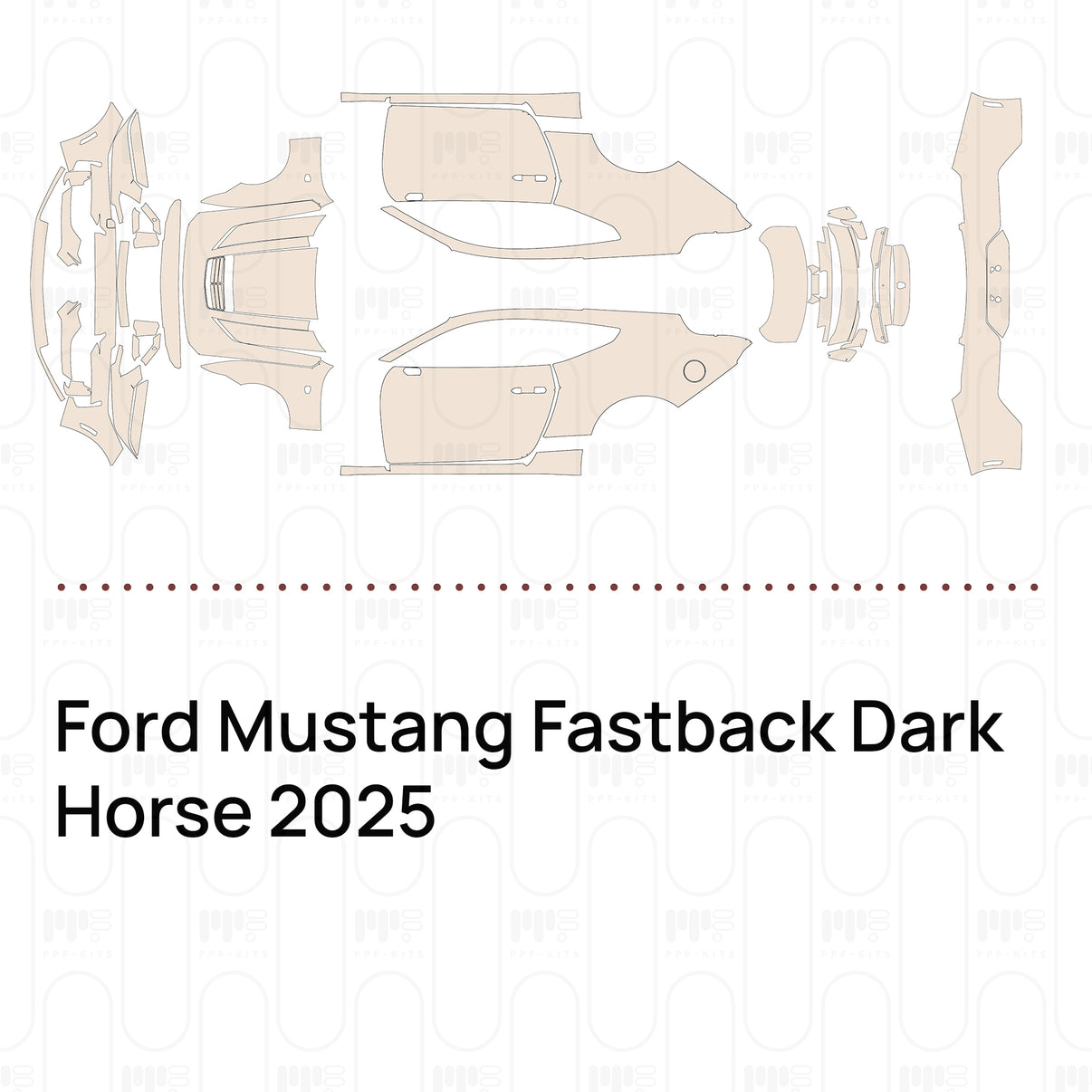 Pre-Cut Paint Protection Film PPF for Ford Mustang Fastback Dark Horse ...