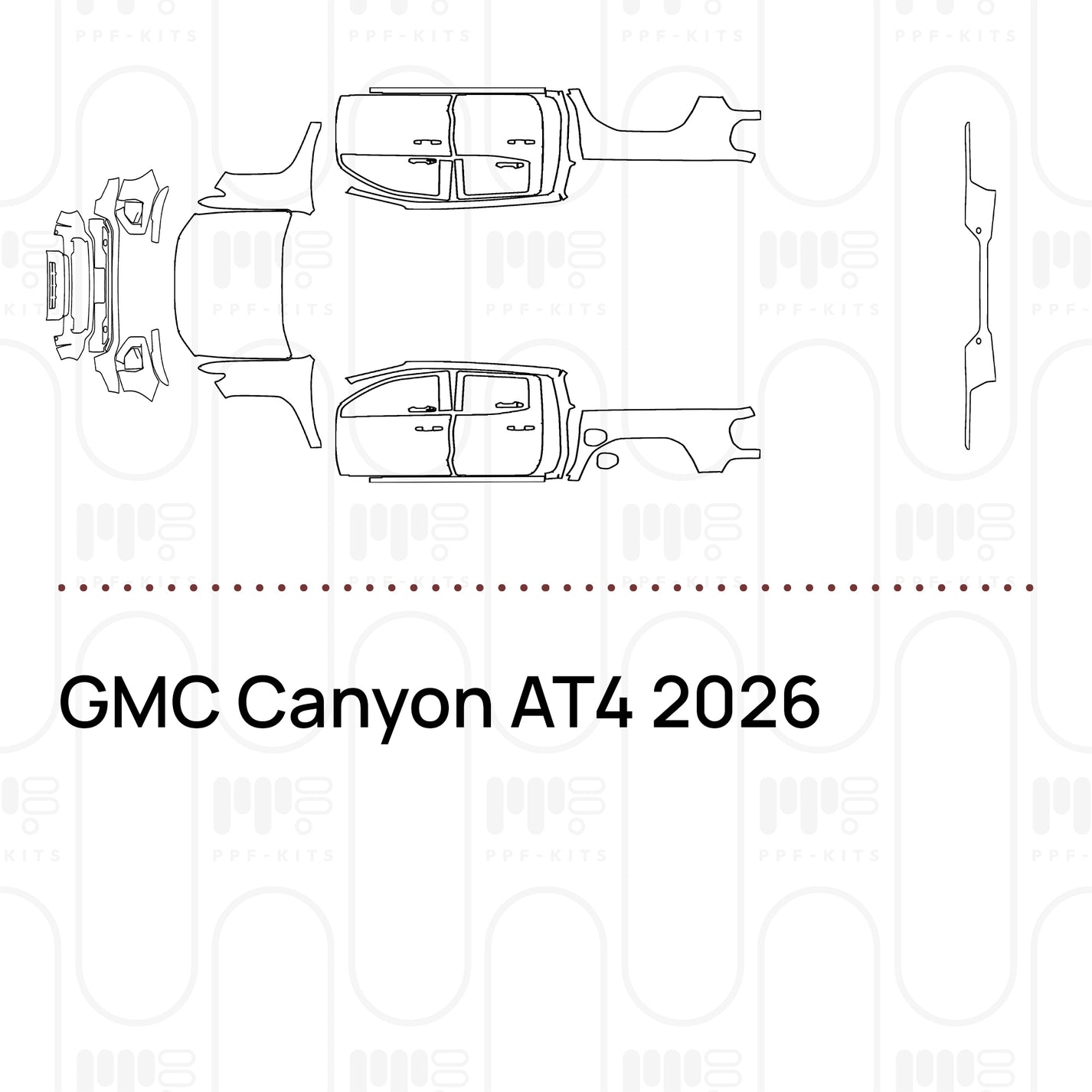 Pre-Cut Paint Protection Film PPF for GMC Canyon AT4 2026 – PPF-Kits