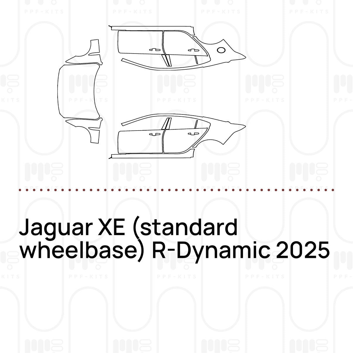 Pre-Cut Paint Protection Film PPF for Jaguar XE XE (standard wheelbase ...