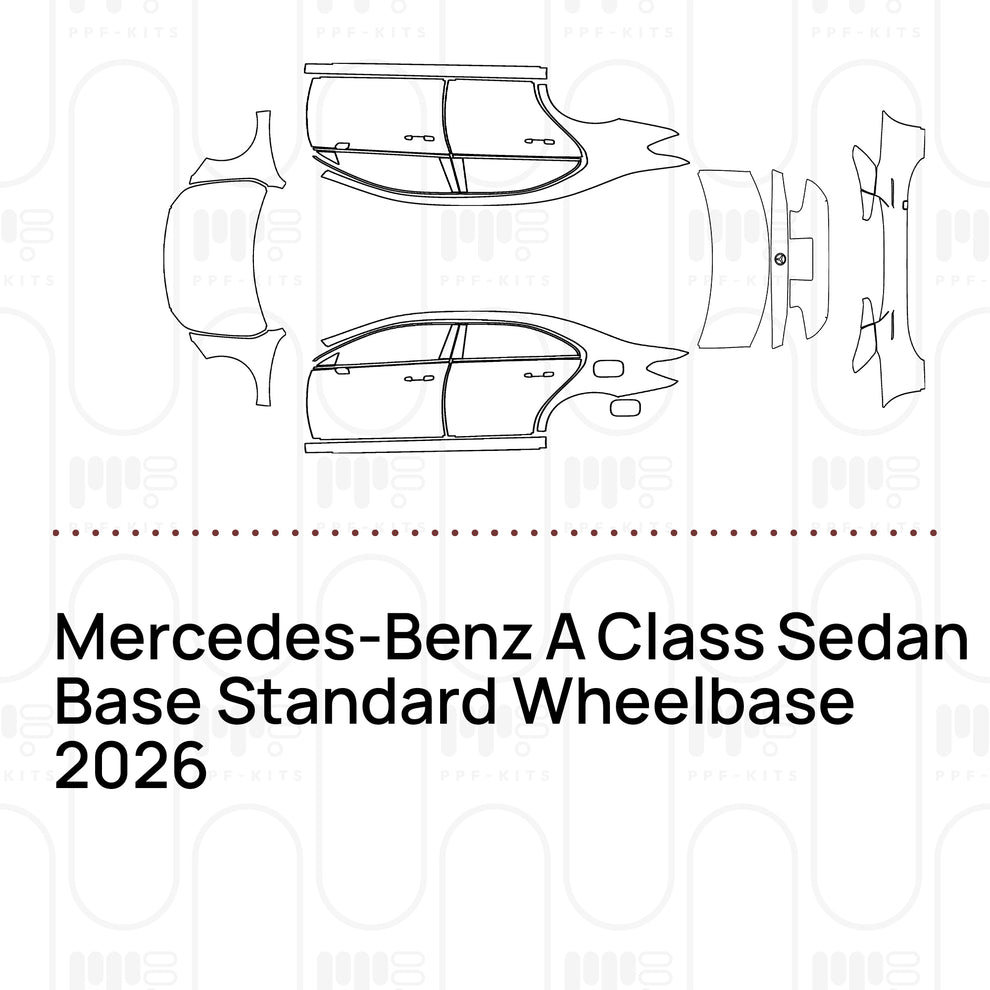 Pre-Cut Paint Protection Film PPF for Mercedes-Benz A Class Sedan Base ...