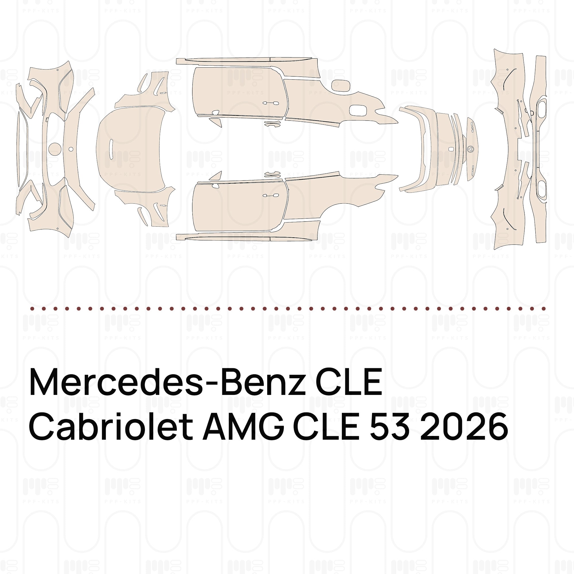 Pre-Cut Paint Protection Film PPF for Mercedes-Benz CLE Cabriolet AMG ...