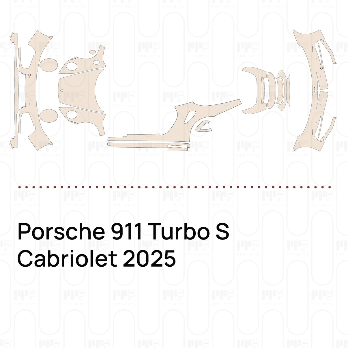 Pre-Cut Paint Protection Film PPF for Porsche 911 Turbo S Cabriolet ...