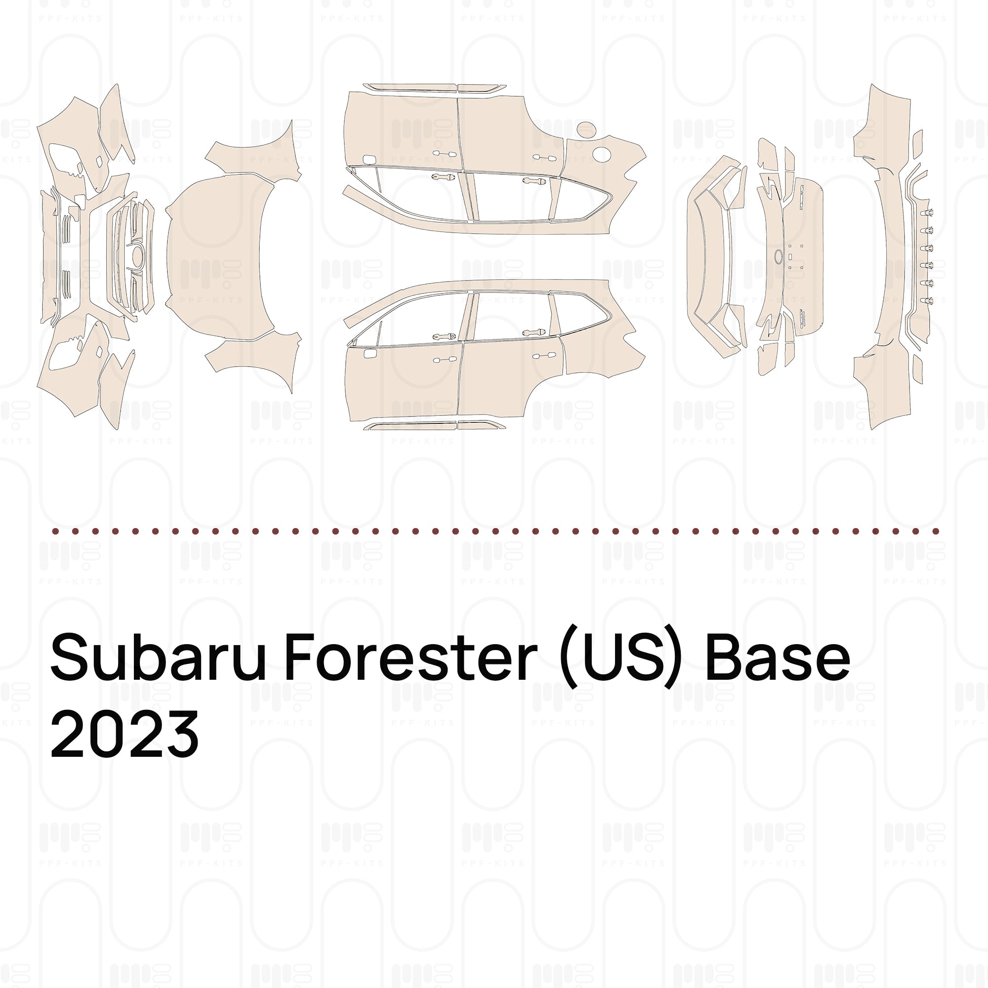 Pre-Cut Paint Protection Film PPF for Subaru Forester (US) Base 2023 ...