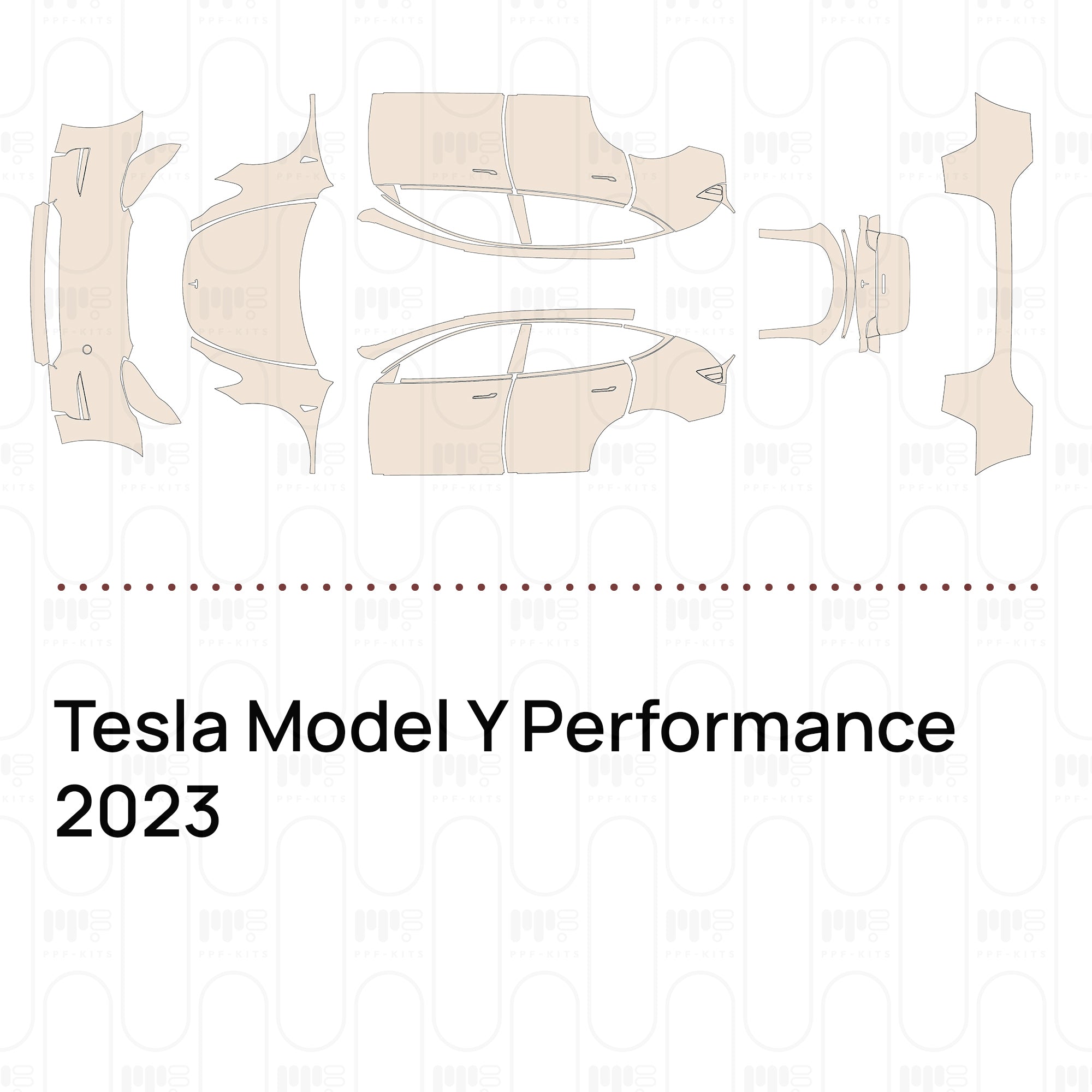 Pre-Cut Paint Protection Film PPF for Tesla Model Y Performance 2023 ...